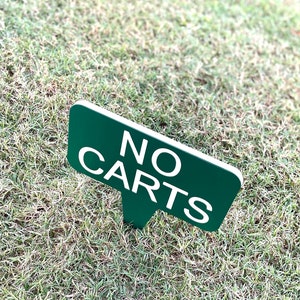 No Carts Sign, Golf Course Sign, Golf Event, Golf Recreation Signage ...