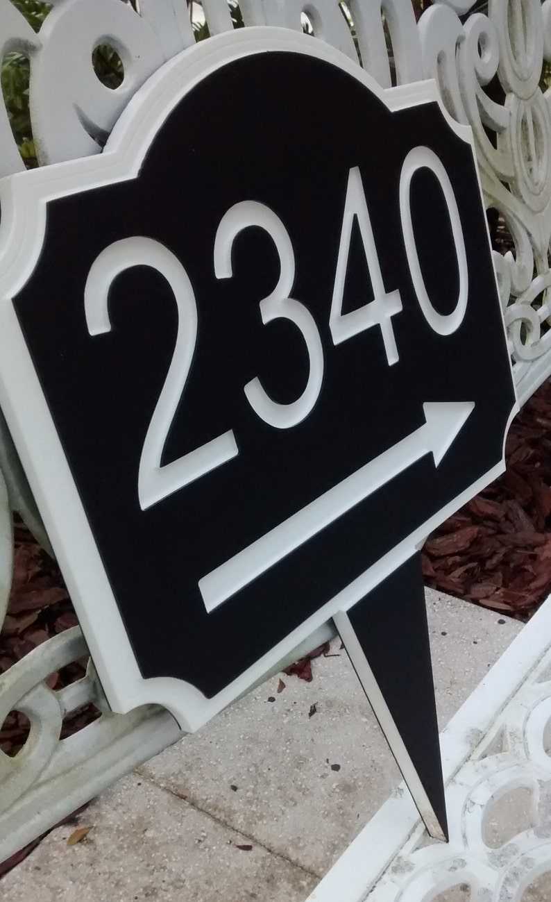 Arrow Address Sign, House Number With Arrow, House Number With Arrow ...