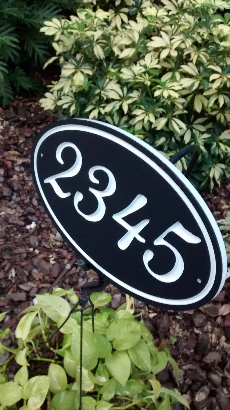 Custom Oval Address Sign Custom House Numbers Home Address - Etsy