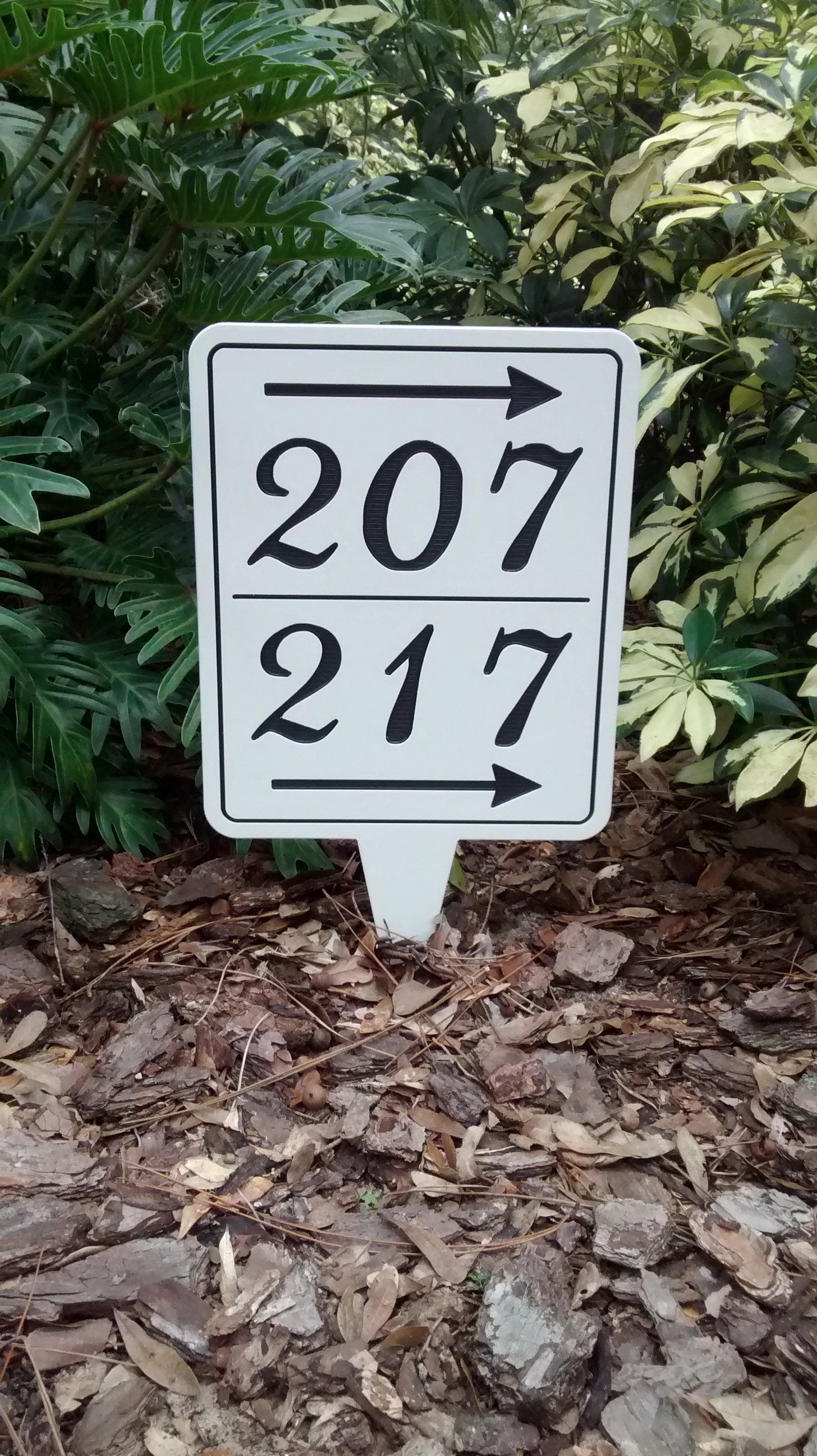 House Numbers With Arrow, Personalized Address Sign, Custom Address ...
