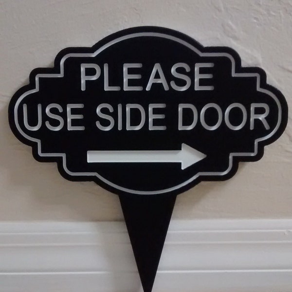 Use Side Door Sign - Etsy