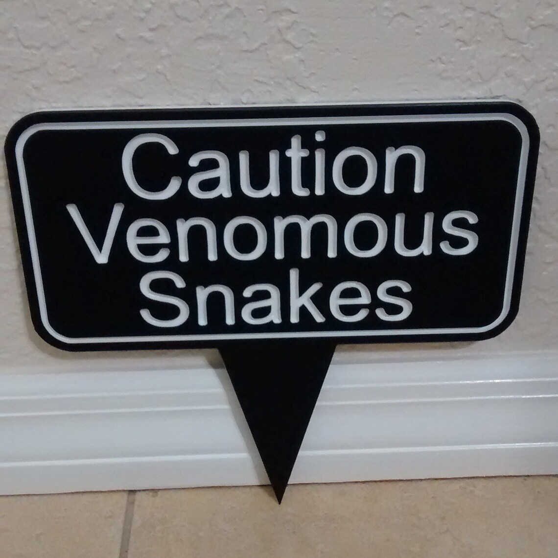 Beware Venomous Snakes Snake Sign Caution Venomous Snakes | Etsy
