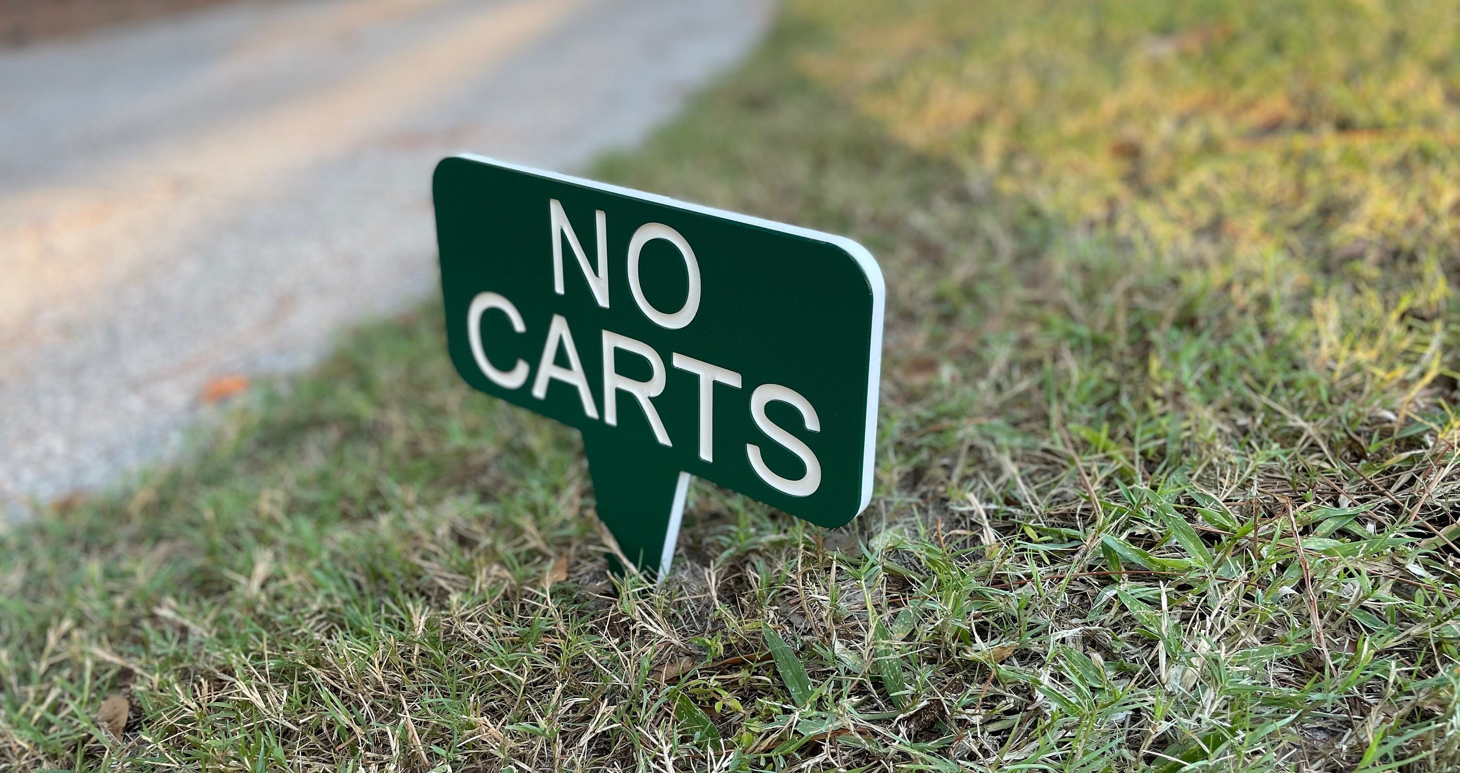 No Carts Sign, Golf Course Sign, Golf Event, Golf Recreation Signage ...