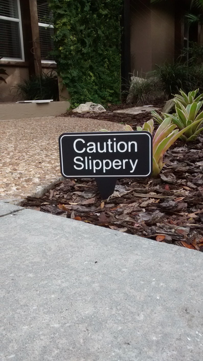 Caution Sign Warning Sign Engraved Sign Outdoor Yard Sign - Etsy