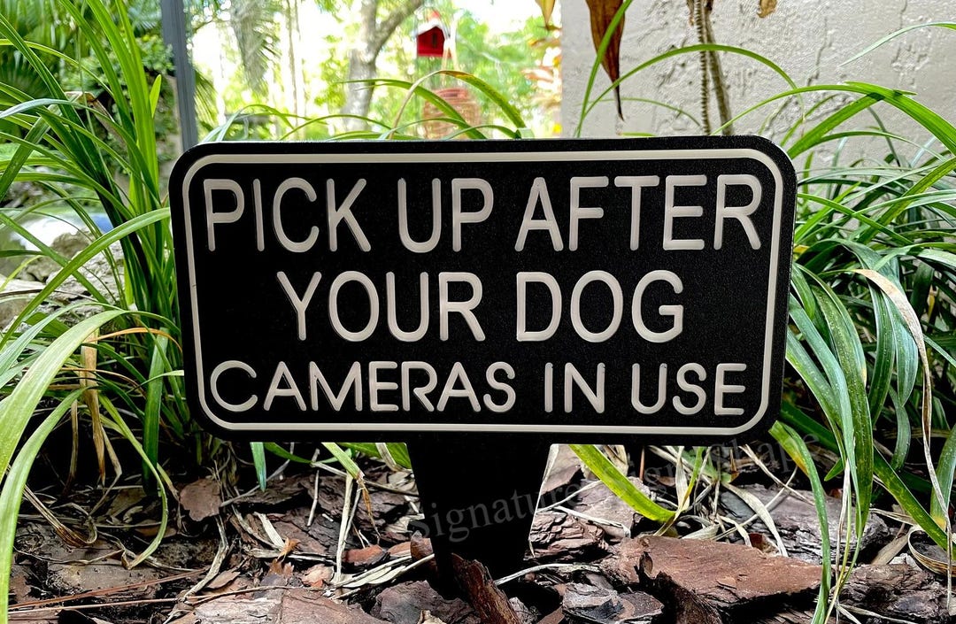 Dog Poop Sign, Dog Sign, Curb Your Dog, Please Clean up After Your Pet ...