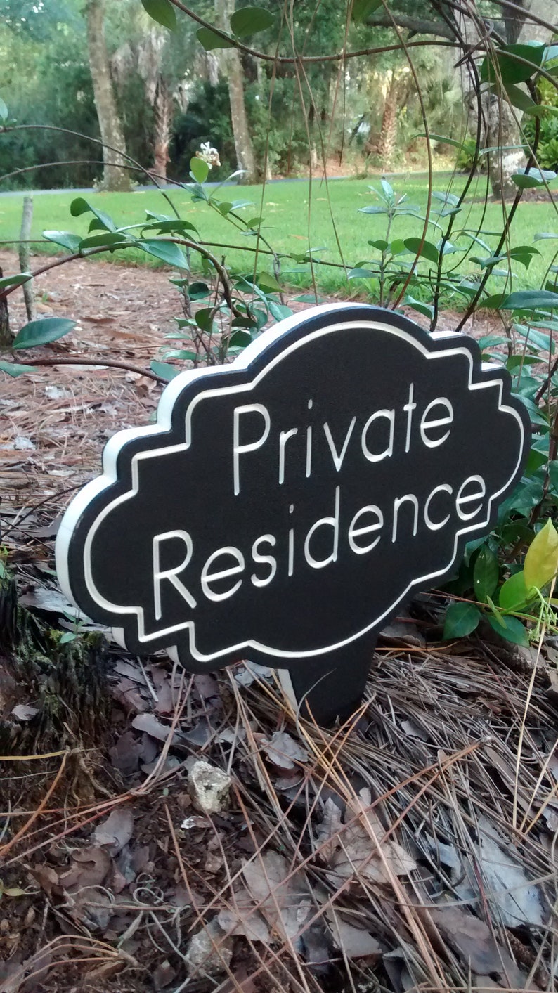 Private Residence Sign Yard Sign Entryway Sign Do Not | Etsy