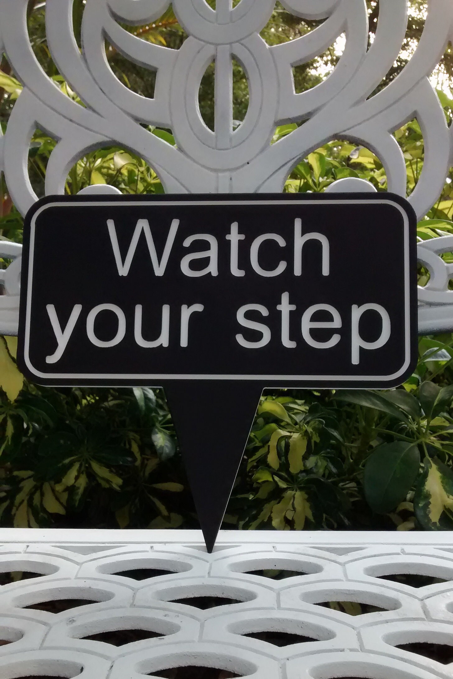 Yard Sign Caution Sign Watch Your Step Outdoor Decor | Etsy