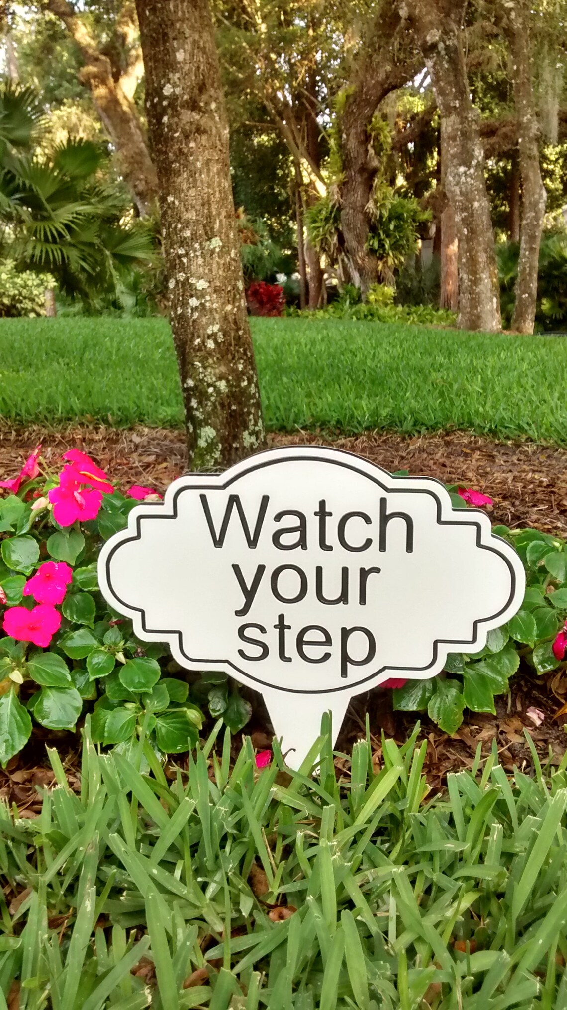 Yard Sign Caution Sign Watch Your Step Yard Decor Custom - Etsy