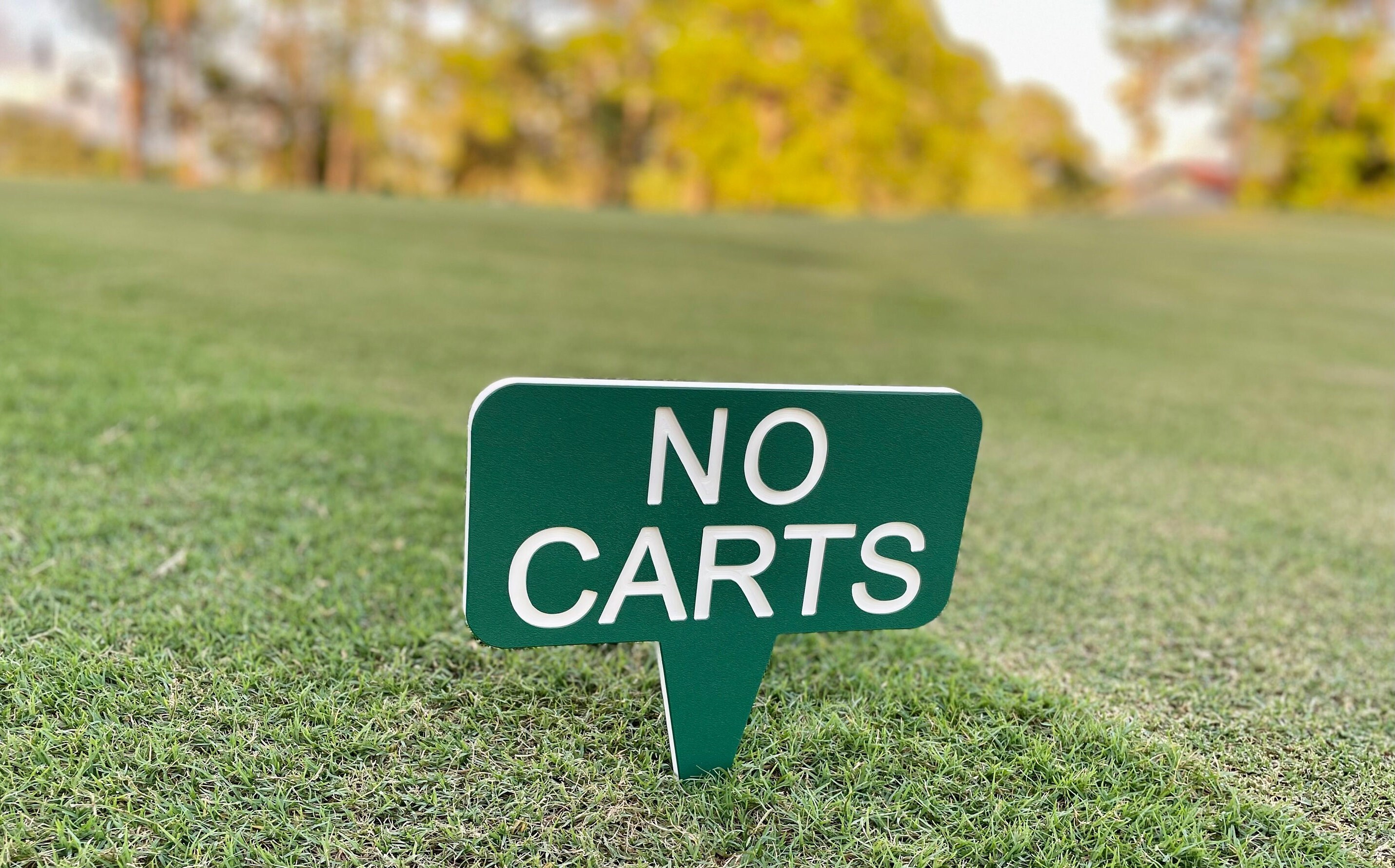 No Carts Sign, Golf Course Sign, Golf Event, Golf Recreation Signage ...