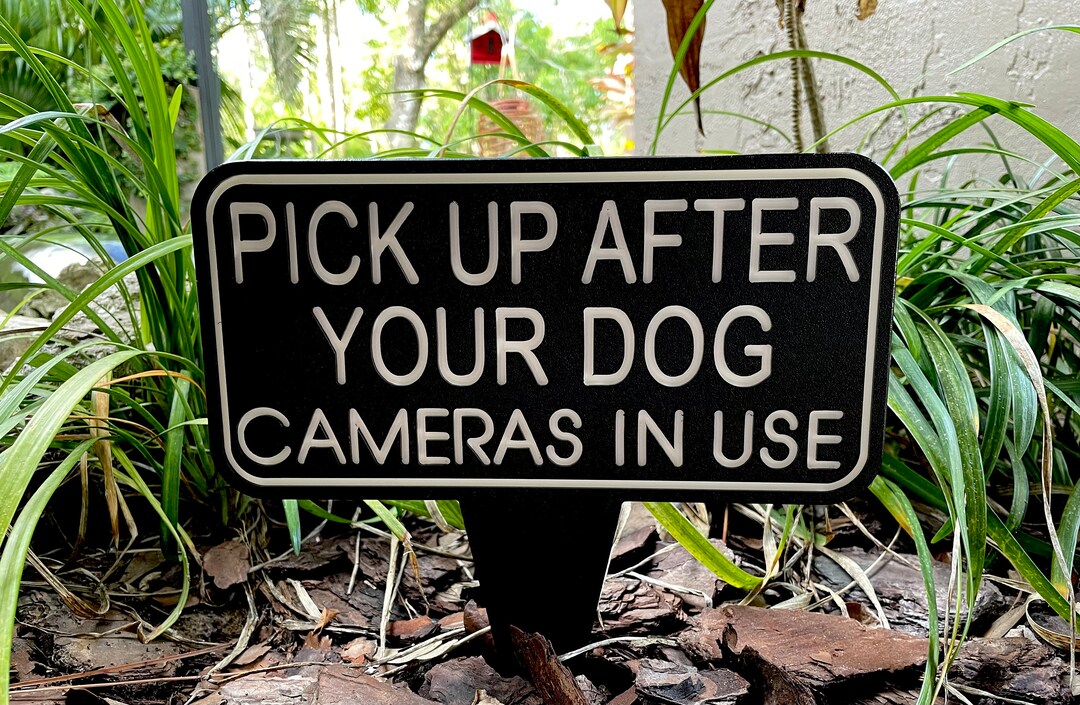 Dog Poop Sign, Dog Sign, Curb Your Dog, Please Clean up After Your Pet ...