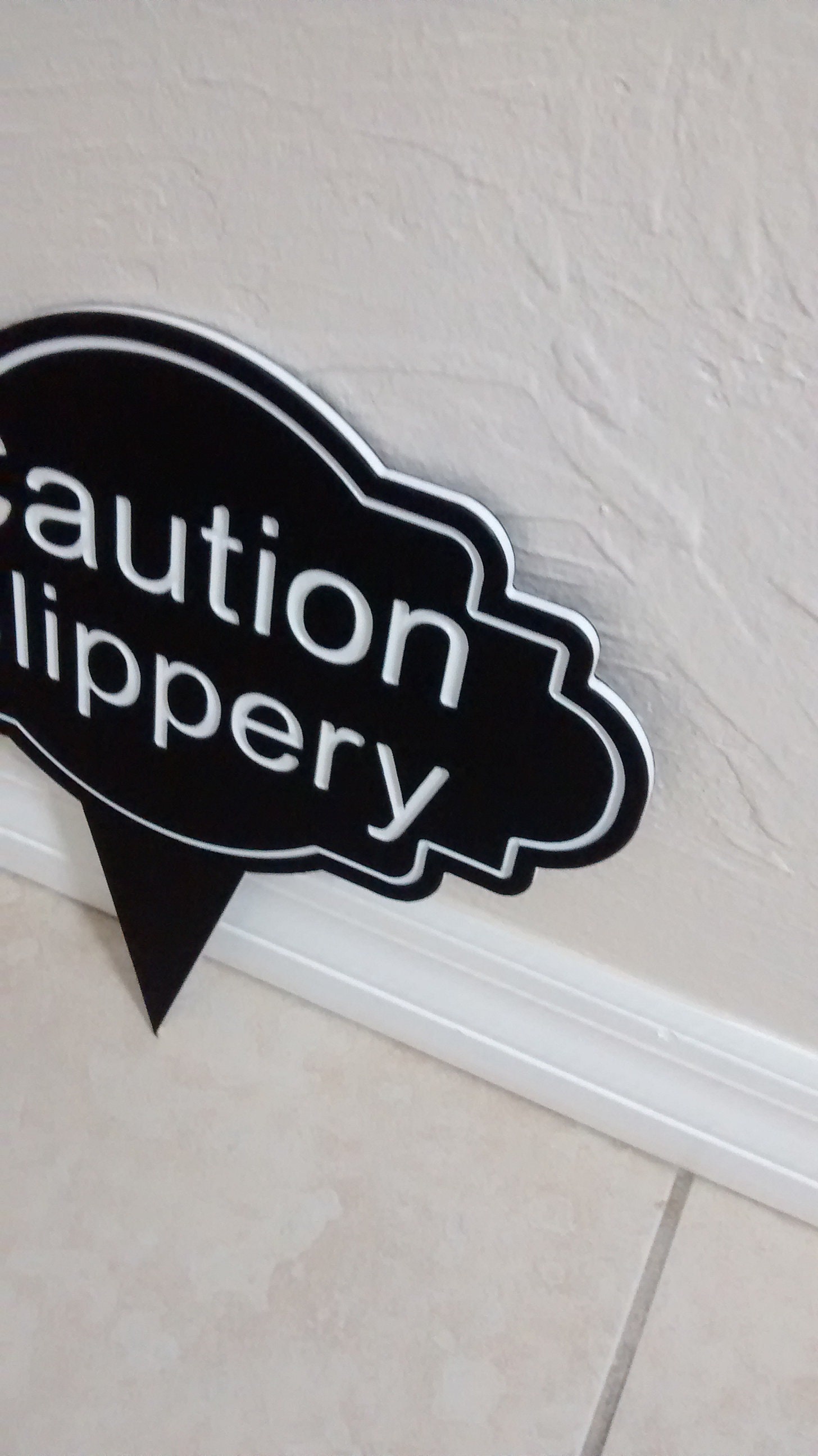 Caution Slippery Yard Sign, Engraved Outdoor Weatherproof Sign. - Etsy