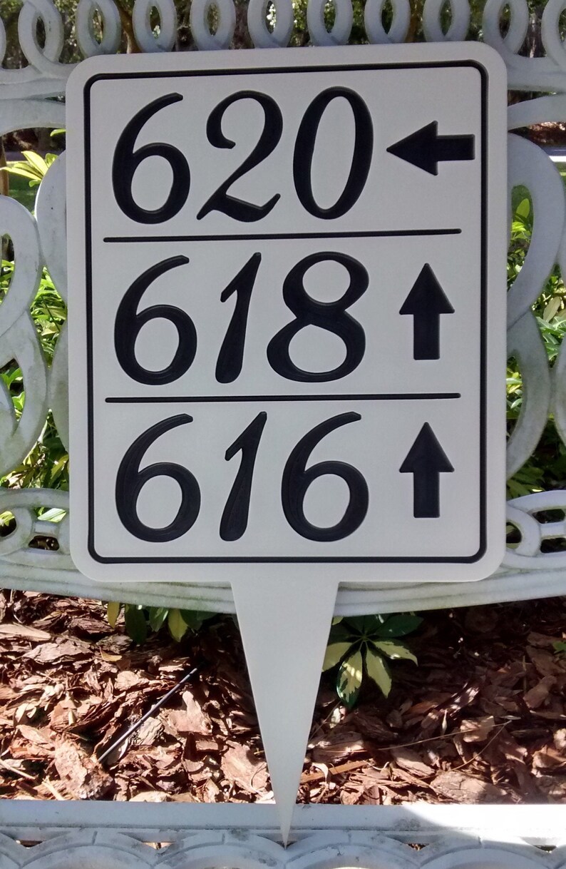 Arrow Address Sign, House Number With Arrow, House Number With Arrow ...