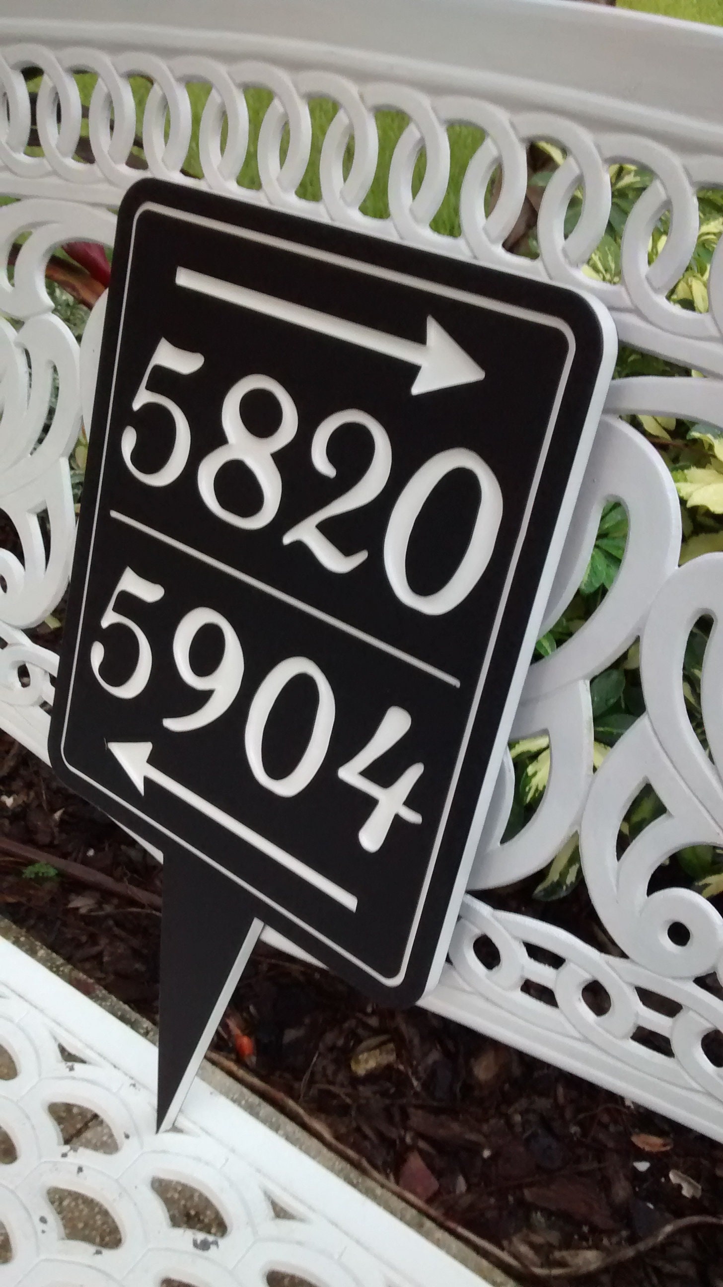 Arrow Address Sign, House Number With Arrow, House Number With Arrow ...