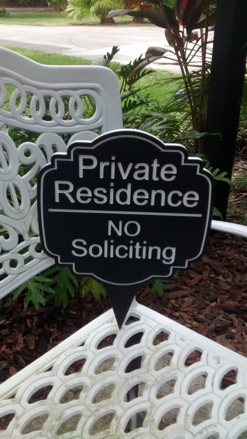 Private Residence Outdoor Sign Yard Sign Warning Sign Lawn | Etsy