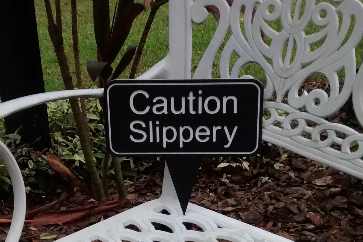 Caution Sign Warning Sign Engraved Sign Outdoor Yard Sign | Etsy