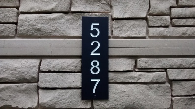 House Number, House Numbers, House Number Sign, Vertical Address Sign ...
