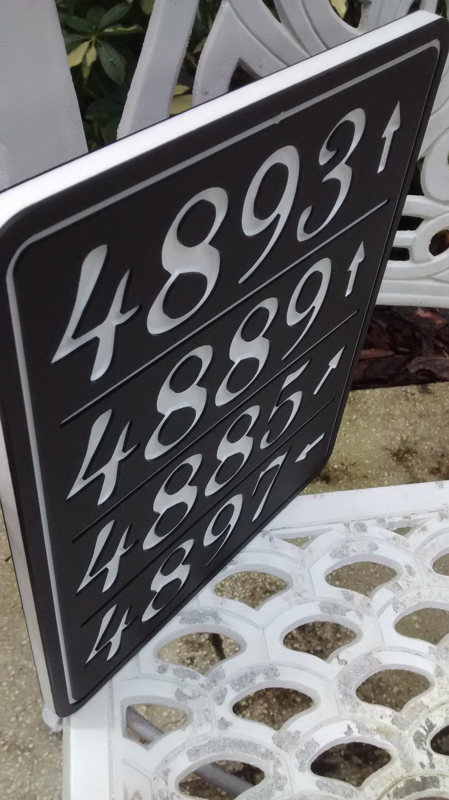 Arrow Address Sign, House Number With Arrow, House Number With Arrow ...