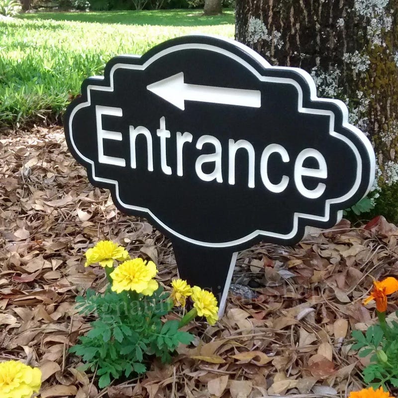 Enter Here Sign - Etsy