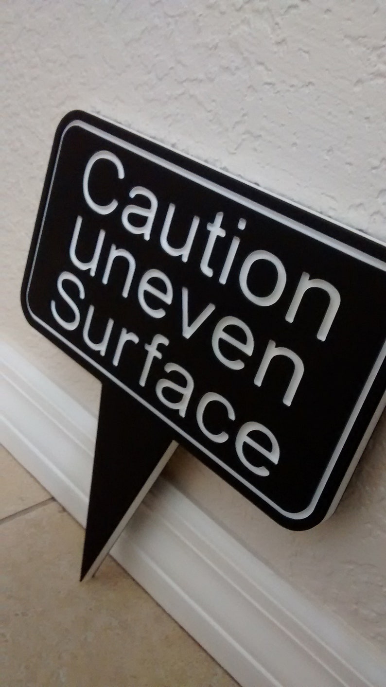 Caution Sign Warning Sign Engraved Sign Outdoor Yard Sign | Etsy