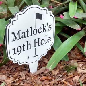19th Hole Sign, Personalized Golf Sign, Golf 19th Hole Custom Name Sign ...