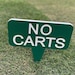 No Carts Sign, Golf Course Sign, Golf Event, Golf Recreation Signage ...