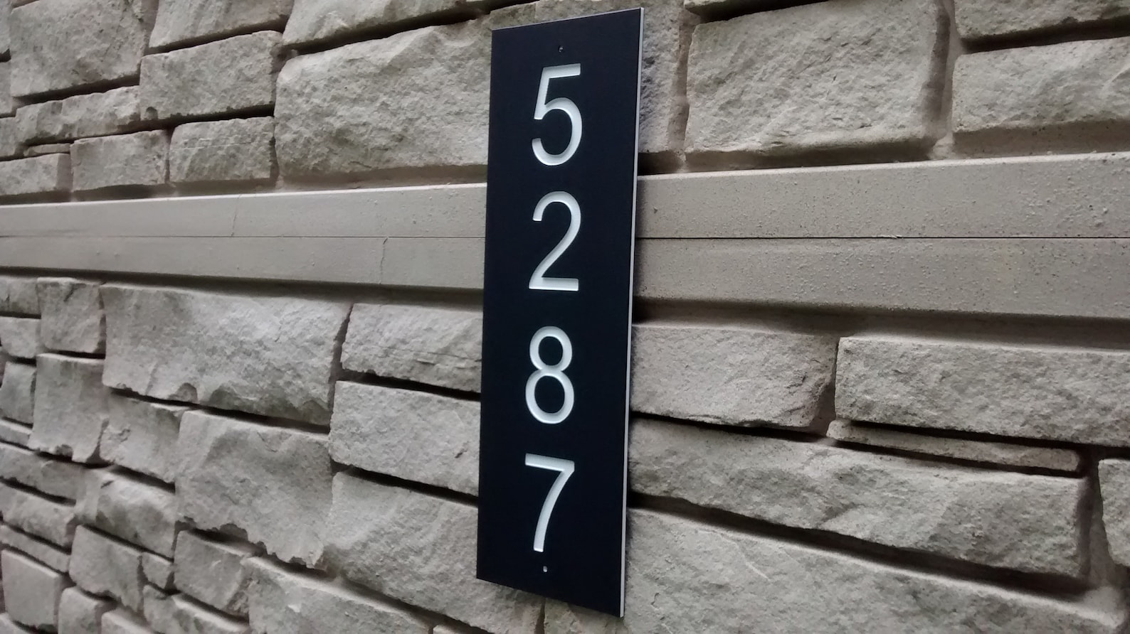 House Numbers Plaque Vertical House Number Plaque Address - Etsy