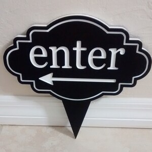 Entrance Sign, Directional Sign, Enter Sign, Business Signage, Front ...