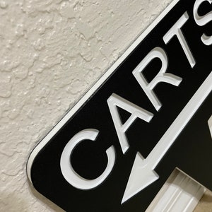 Golf Course Double Sided Sign, Carts With Arrow, Driving Range Fairway ...