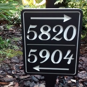 House Numbers With Arrow, Address Numbers, Address Numbers Sign, House ...