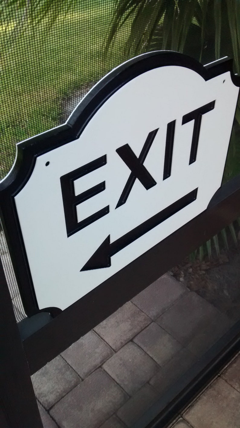 Exit Sign Shop Sign Business Sign Signs With Arrows Office | Etsy