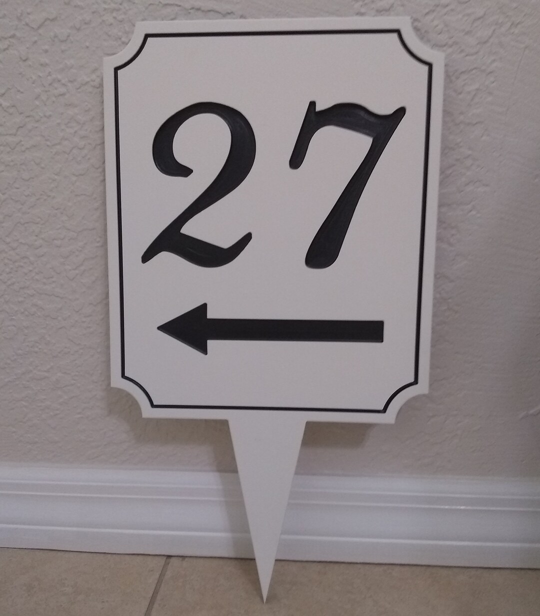 Arrow Address Sign, House Number With Arrow, House Number With Arrow ...