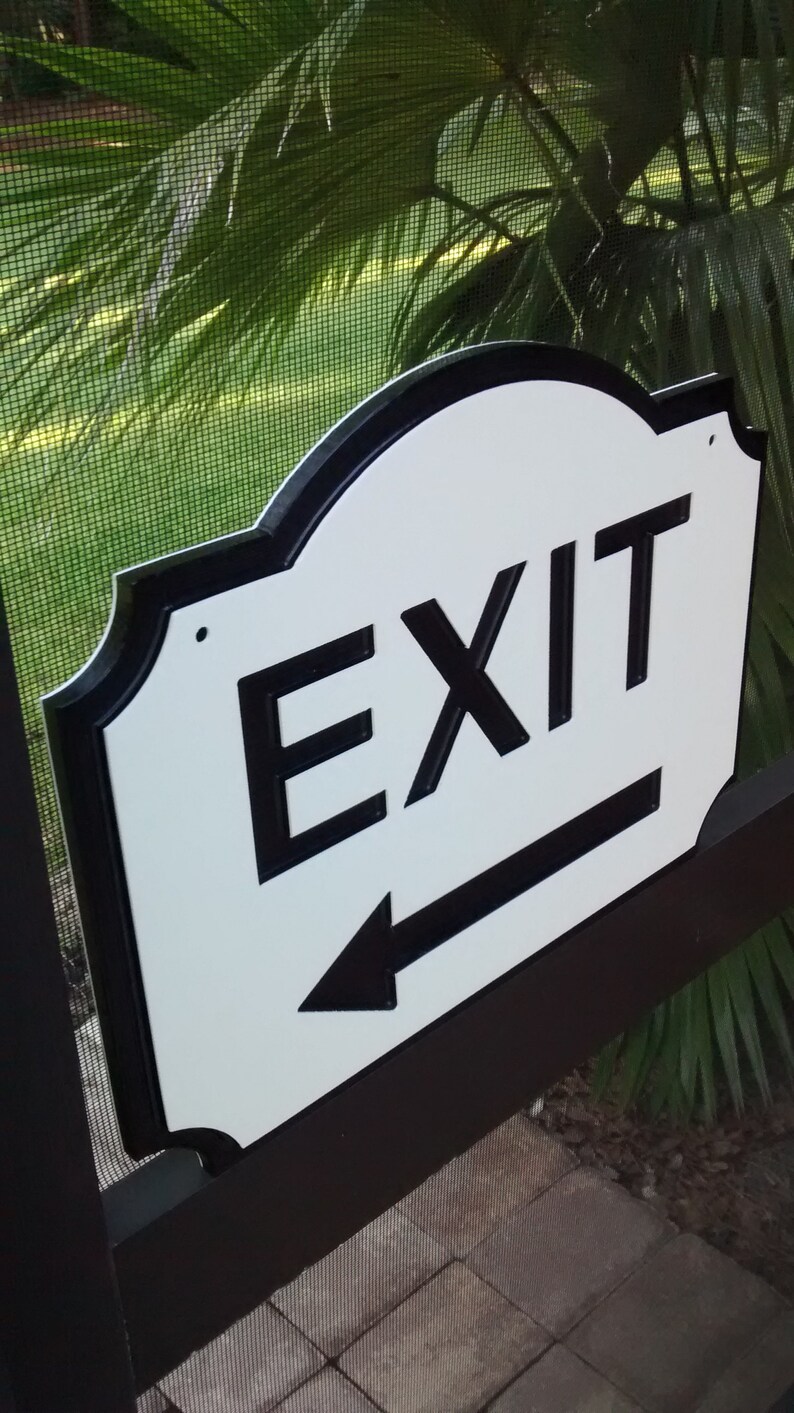 Exit Sign Shop Sign Business Sign Signs With Arrows Office | Etsy