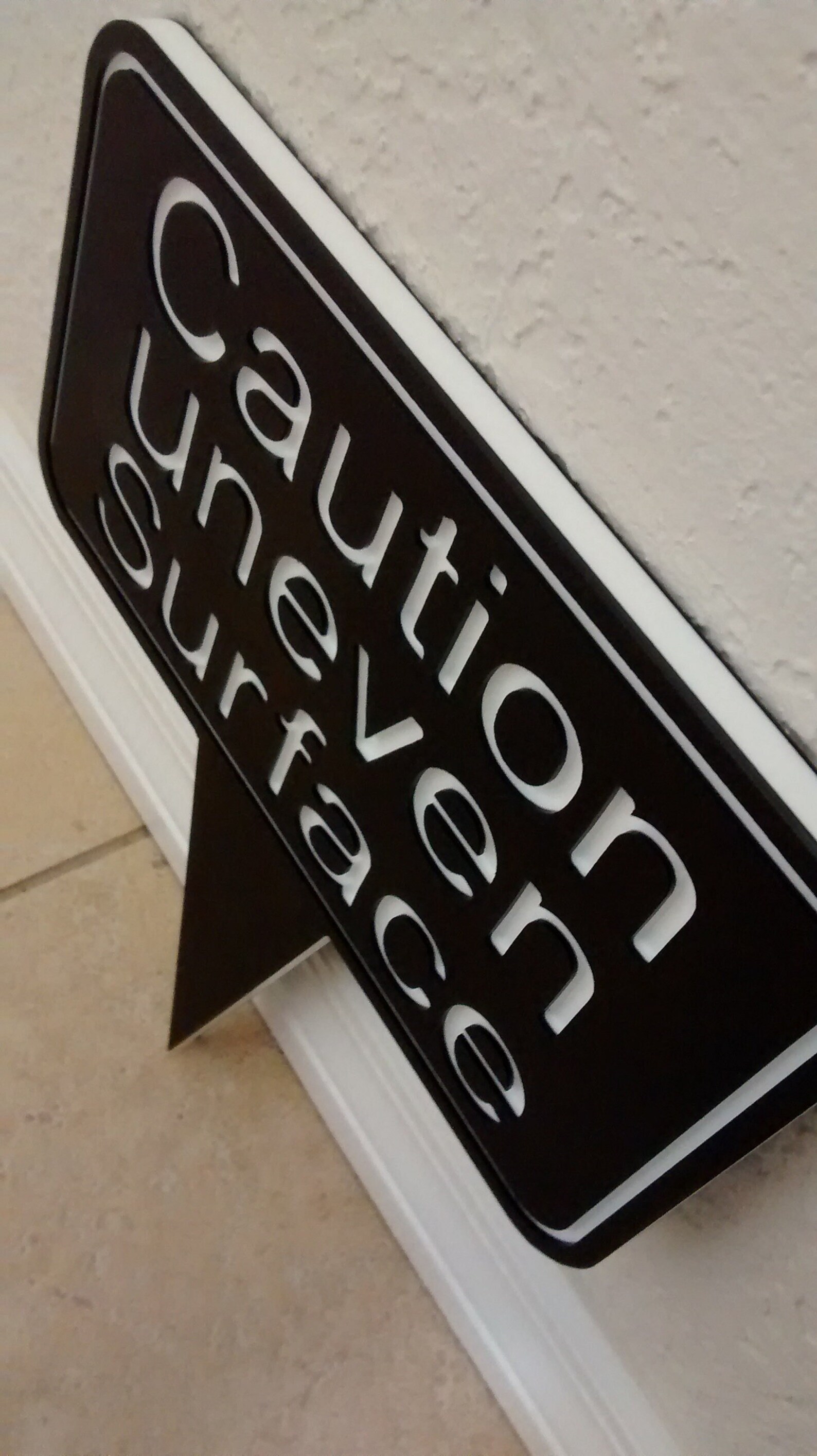 Caution Sign Warning Sign Engraved Sign Outdoor Yard Sign - Etsy