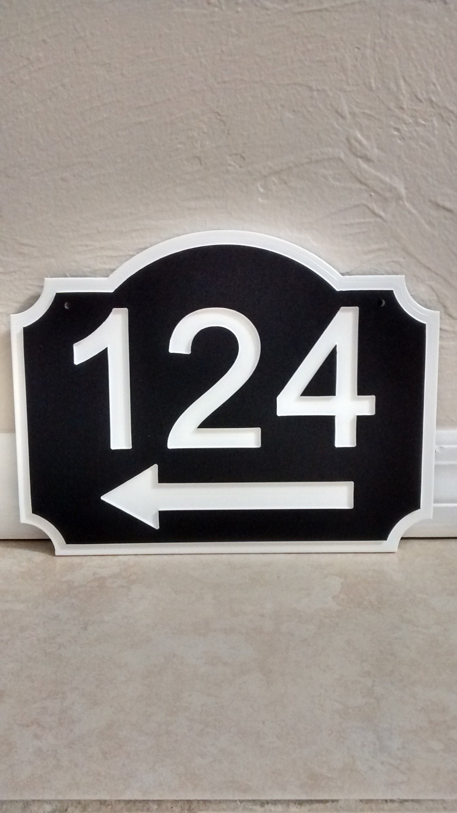 House Numbers Shop Sign With Arrow Business Address Sign | Etsy