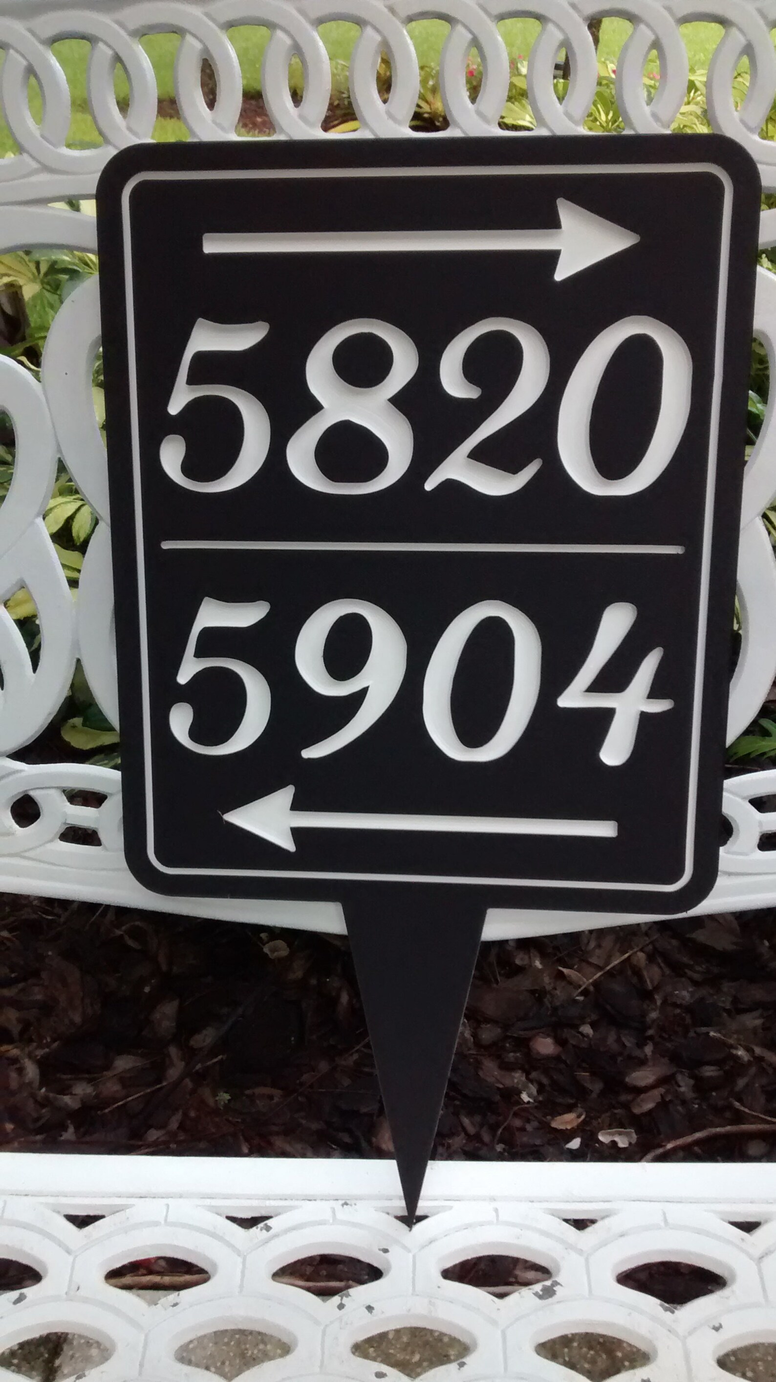 House Numbers With Arrow, Address Numbers, Address Numbers Sign, House ...