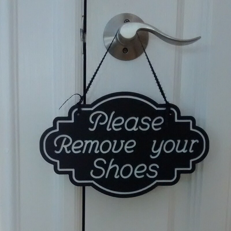Remove Shoes Sign - Etsy