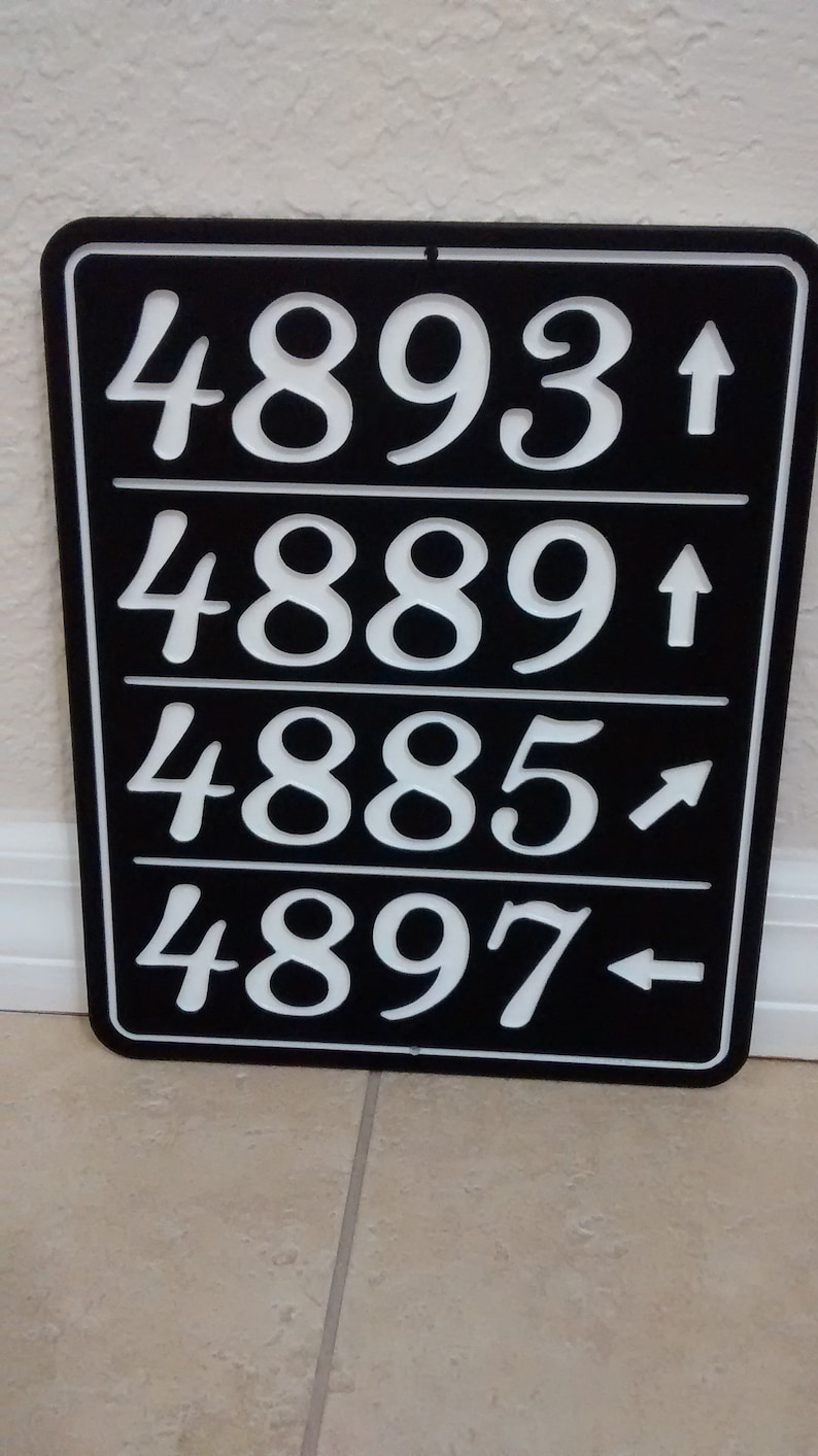 Arrow Address Sign House Number With Arrow House Number With - Etsy
