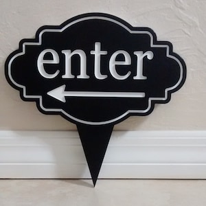 Entrance Sign, Directional Sign, Enter Sign, Business Signage, Front ...