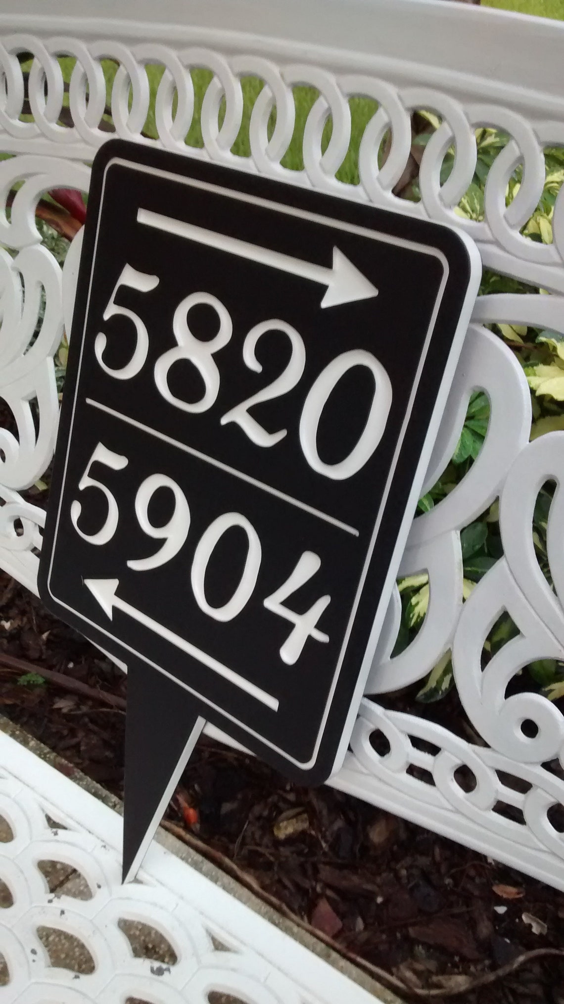 Arrow Address Sign, House Number With Arrow, House Number With Arrow ...