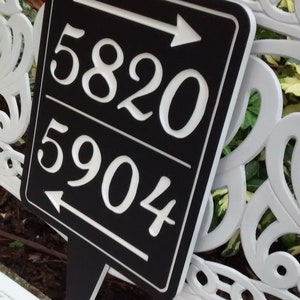 Arrow Address Sign, House Number With Arrow, House Number With Arrow ...