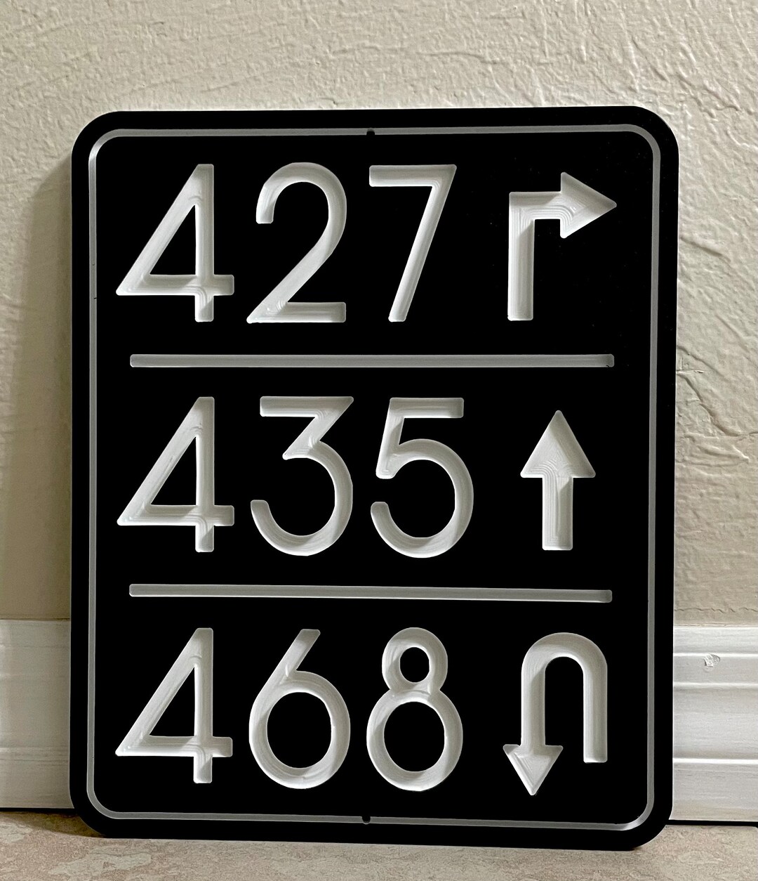 Modern House Number Sign With Arrow, Address Number Sign, Engraved ...