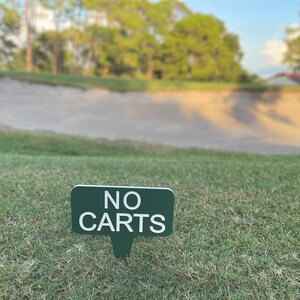 No Carts Sign, Golf Course Sign, Golf Event, Golf Recreation Signage ...