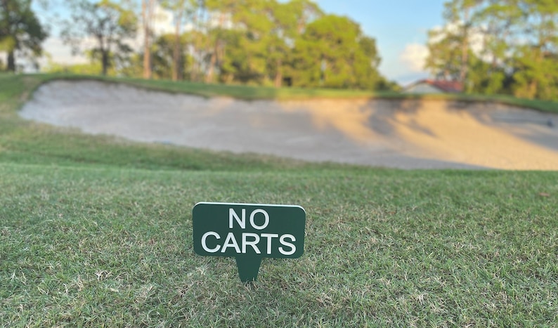 No Carts Sign, Golf Course Sign, Golf Event, Golf Recreation Signage ...