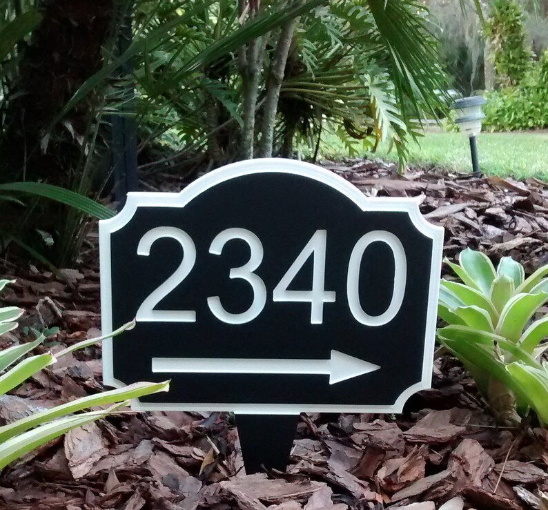 Arrow Address Sign, House Number With Arrow, House Number With Arrow ...