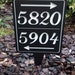 Arrow Address Sign, House Number With Arrow, House Number With Arrow ...