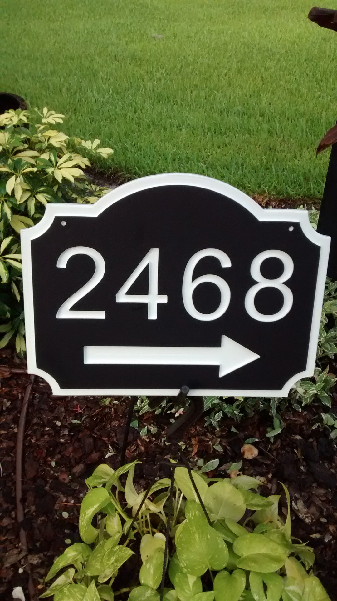 Arrow Address Sign, House Number With Arrow, House Number With Arrow ...