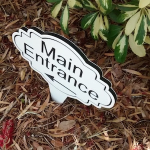 Entrance Sign, Directional Sign, Enter Sign, Business Signage, Front ...