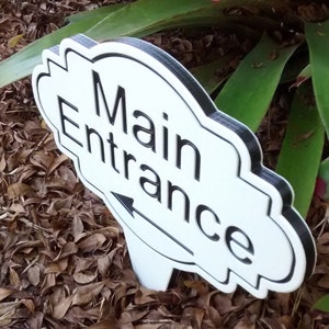 Entrance Sign, Directional Sign, Enter Sign, Business Signage, Front ...