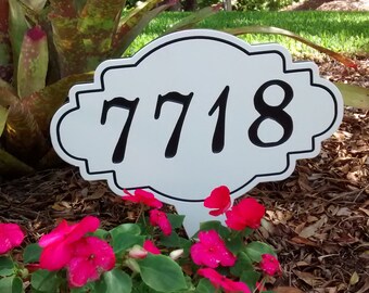 Fancy House Number Sign | Etsy