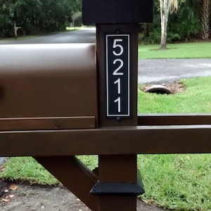 Vertical Address Plaque, Address Sign, House Number Sign, House Numbers ...